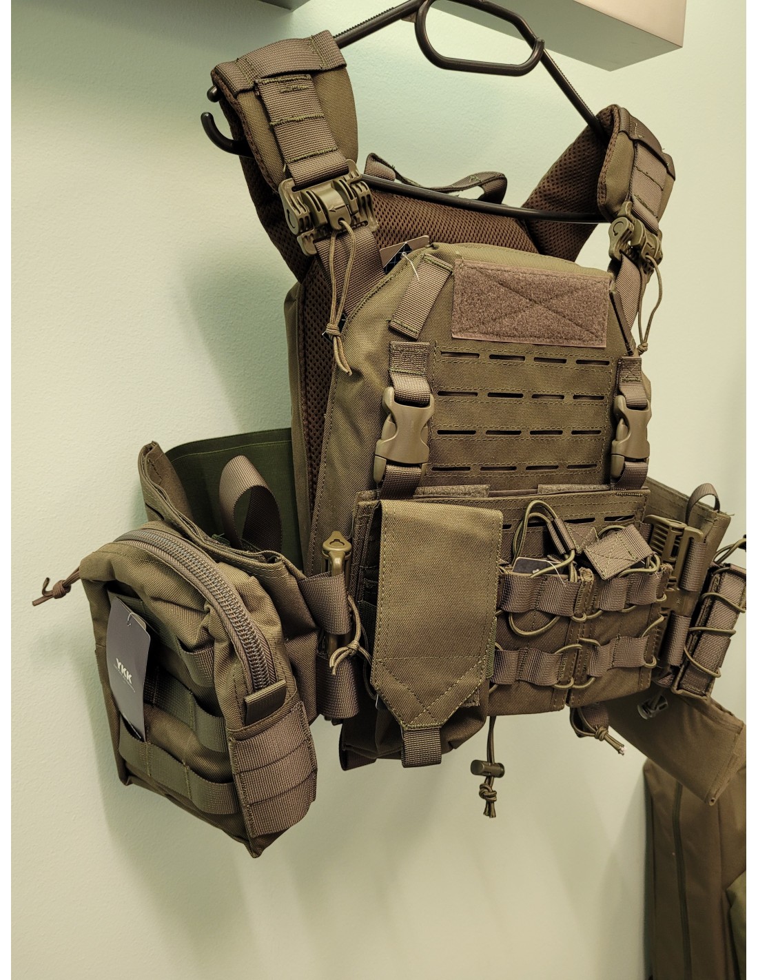 Steelcore plaadikandja komplekt Invader Gear Reaper QRB (oliivroheline)